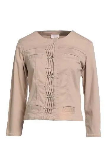 LIU •JO Gabardine Jacket With Appliqués - Beige