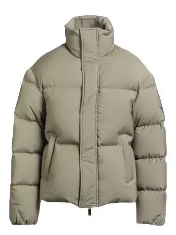 Emporio Armani Puffer Jacket In Virgin Wool - Sage Green