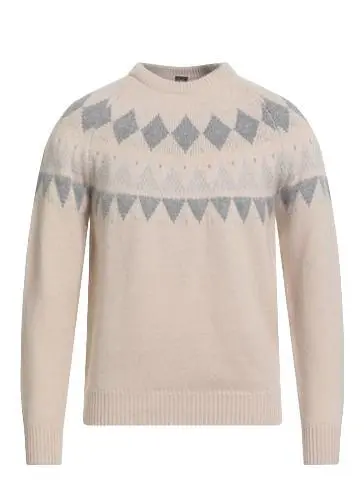 Fedeli Cashmere Intarsia Knit Sweater - Beige