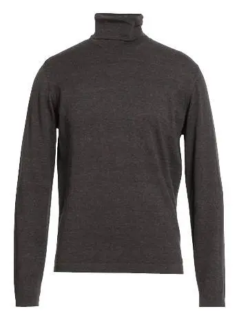 Alpha Studio Turtleneck In Organic Cotton And Recycled Cashmere - Brown