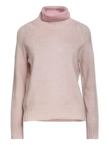 ARAGONA Turtleneck Knit Top - Pink