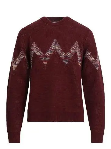 Missoni Deep Teal Wool Crewneck Sweater - Red