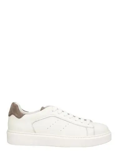 DOUCAL'S Pebbled Leather Low-top Sneakers - White