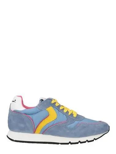 VOILE BLANCHE Light Leather And Textile Sneakers - Blue