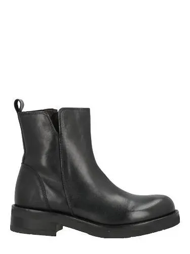 EXTON Leather Ankle Boots - Black