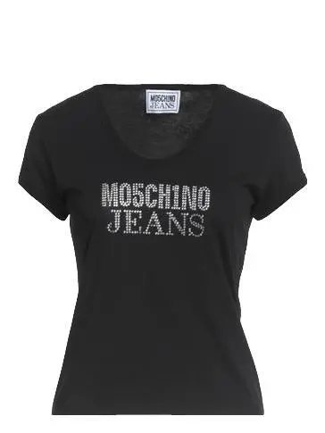 Moschino Cotton Jersey T-shirt With Appliqués - Black