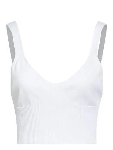 Guess Knitted Lightweight Crop Top - White