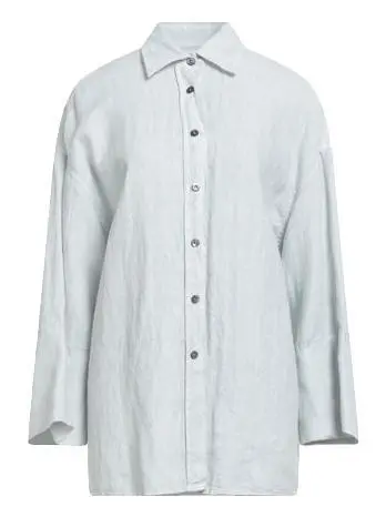 Eleventy Linen Herringbone Shirt - Blue