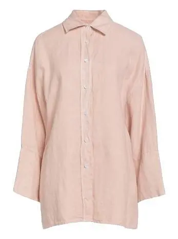 Eleventy Linen Herringbone Shirt - Pink