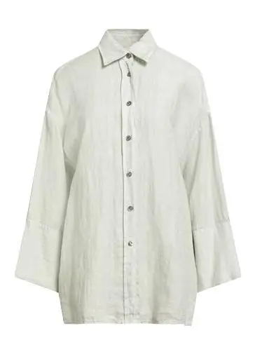 Eleventy Linen Herringbone Shirt - Sage Green