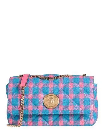 Versace Cross-body Bag In Bouclé Tweed - Blue