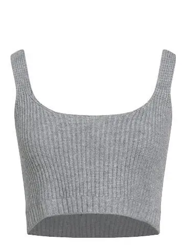 HAVEONE Knitted Crop Top - Grey