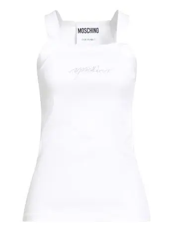 Moschino Tank Top With Appliqués - White