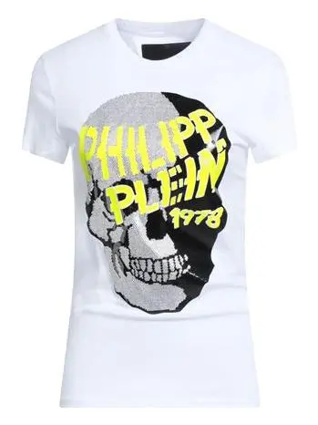 Philipp Plein Printed Cotton T-shirt - White