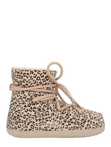 Inuikii Leopard Print Suede Ankle Boots - Beige