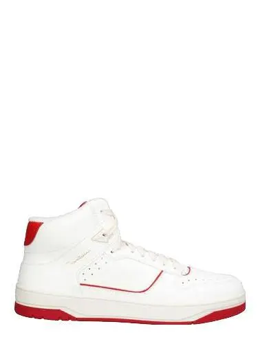 Santoni Leather High-top Sneakers - White