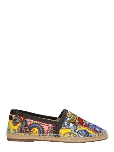 Dolce & Gabbana Espadrilles In Textile Fibers And Leather - Yellow