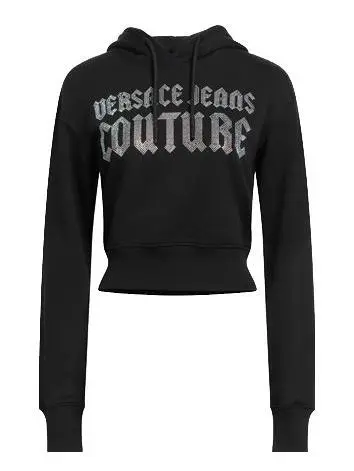 Versace Hooded Sweatshirt With Appliqués - Black