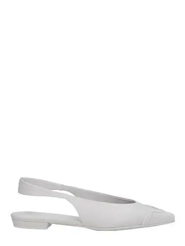 Emporio Armani Light Ovine Leather Ballet Flats - Grey