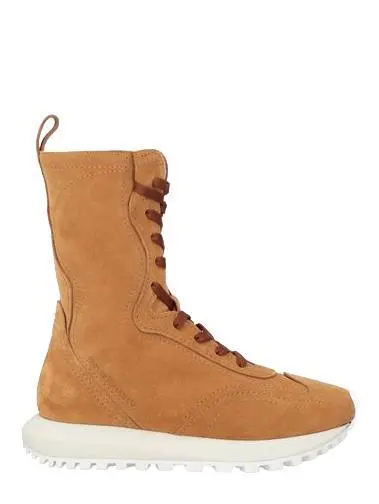 Emporio Armani High-top Leather Sneakers - Camel