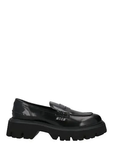 MSGM Leather Loafers - Black