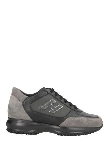 Hogan Low-top Sneakers In Leather And Textile Fibers - Grey
