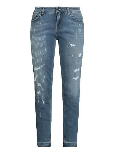 Dolce & Gabbana Tapered Jeans With Distressed Detail - Blue