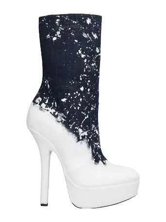 Dsquared2 Denim Ankle Boots With Platform And Spike Heel - Blue
