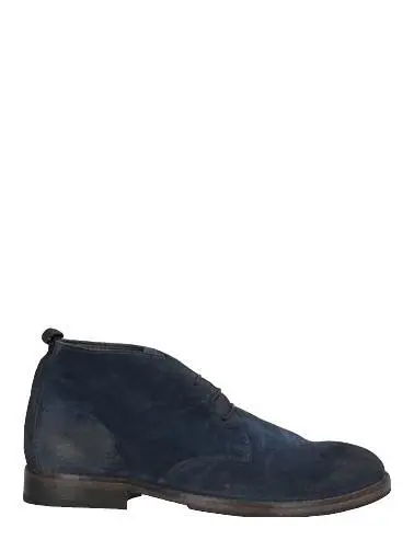 Moma Leather Ankle Boots - Navy