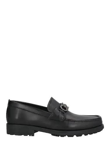 FERRAGAMO Leather Loafers - Black