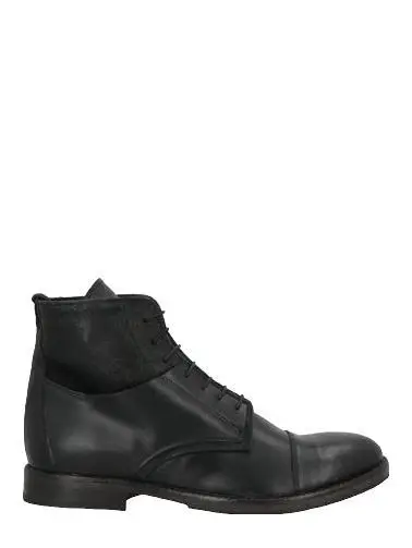 Moma Lace-up Leather Ankle Boots - Black