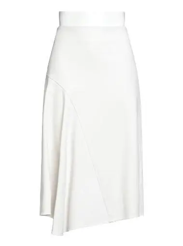 Brunello Cucinelli Midi Flared Twill Skirt - White