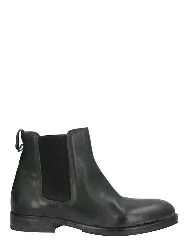 Moma Handmade Dark Calfskin Ankle Boots - Green