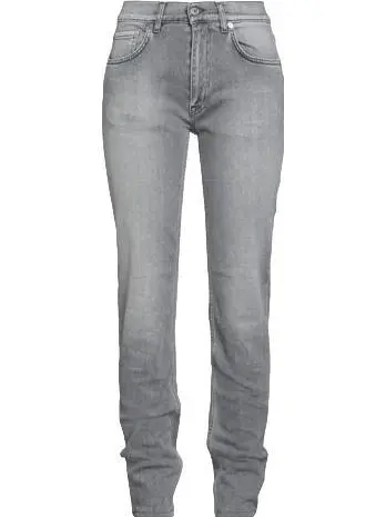 Acne Studios Tapered Jeans With Logo - Grey