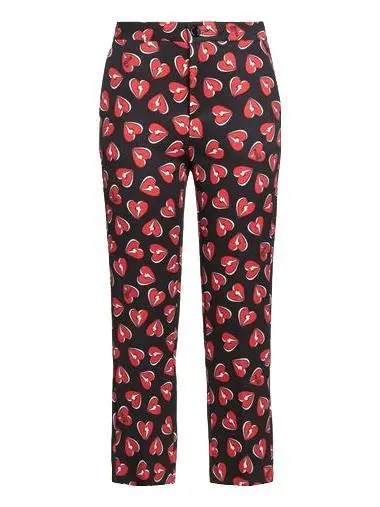 Moschino Tapered Jersey Pants With Signature Print - Black