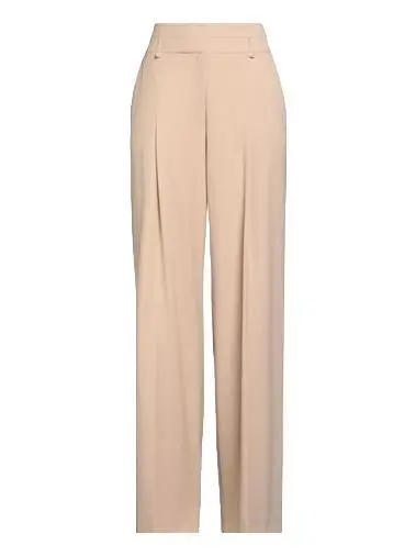 CARACTÈRE Wide-leg Twill Pants - Beige