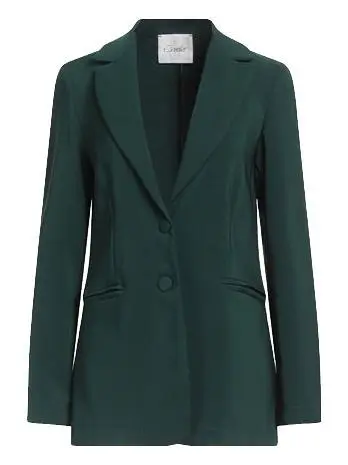 CROCHÈ Single-breasted Crepe Blazer - Green