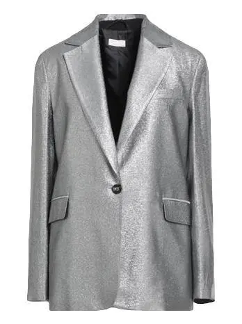 LIU •JO Single-breasted Lamé Blazer - Silver
