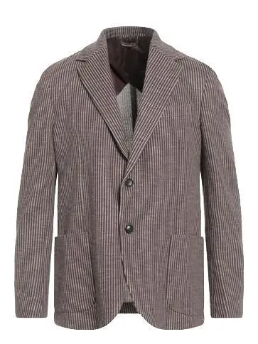 LIU •JO MAN Single-breasted Striped Blazer - Brown