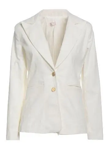 LIU •JO Single-breasted Corduroy Blazer - White