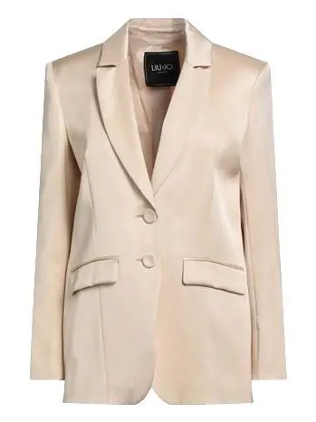LIU •JO Single-breasted Viscose Blazer - Beige