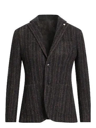 BRANDO Striped Tweed Single-breasted Blazer - Blue