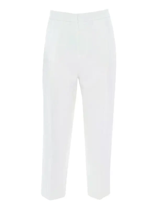 Elisabetta Franchi Pleated Tailored Trousers - White