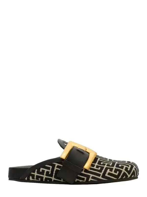 Balmain Anthem Slippers - Black
