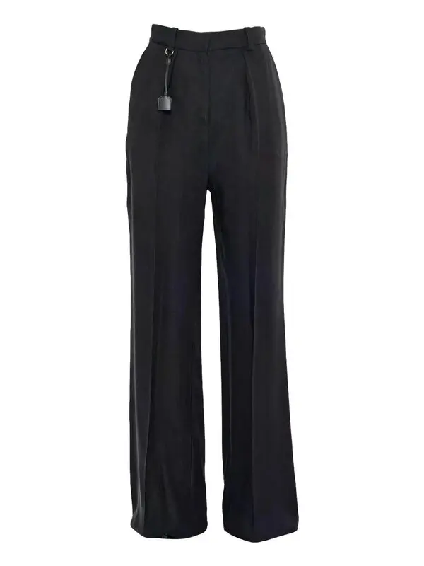 Elisabetta Franchi Pleated Straight Trousers - Black