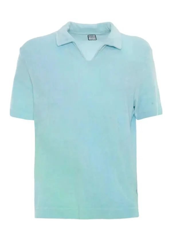 Fedeli Cotton Polo Shirt - Blue