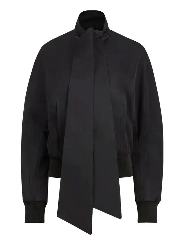 Nina Ricci Tie-neck Bomber Jacket - Black
