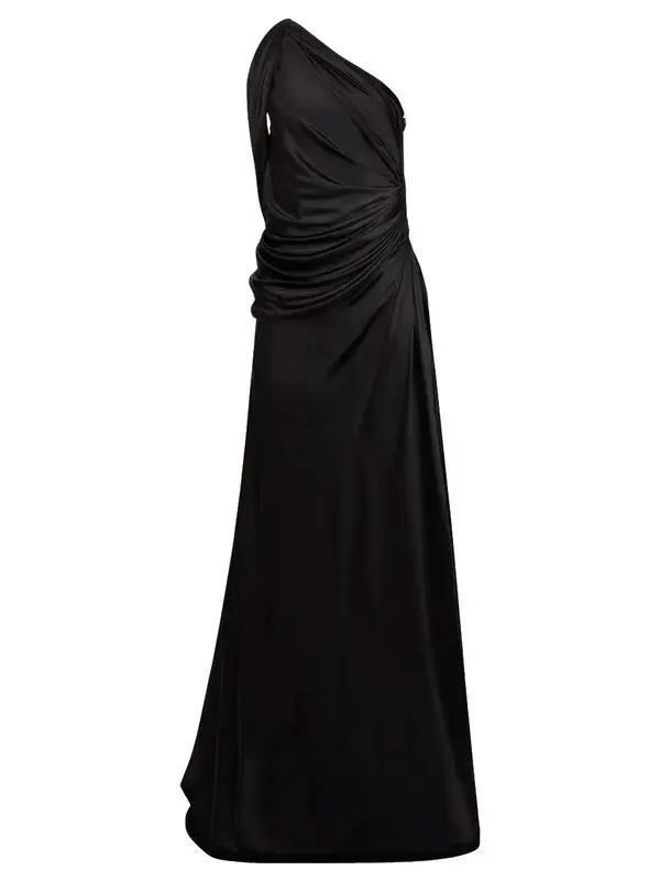 Nina Ricci Asymmetric Maxi Dress - Black