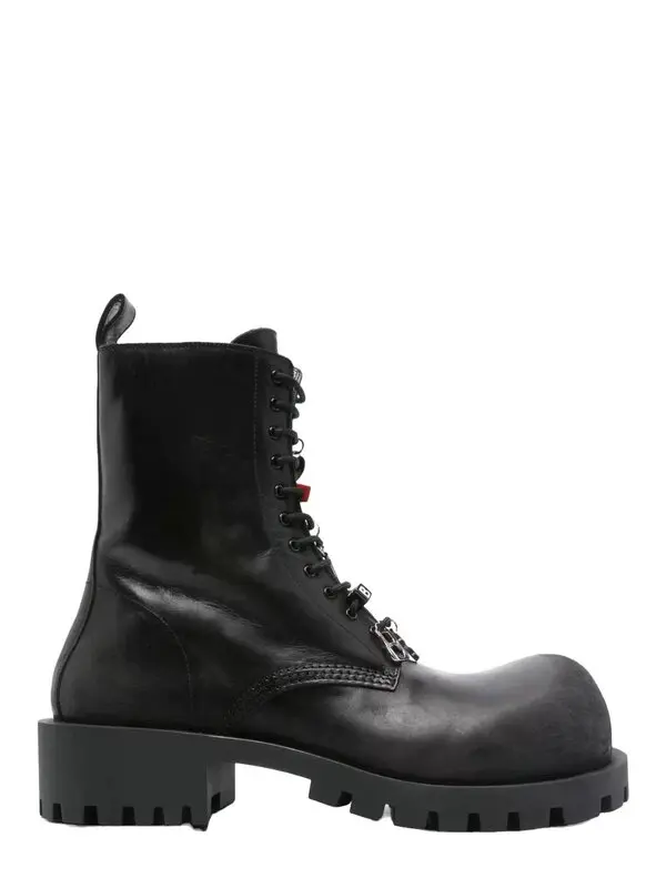Balenciaga Hummer Lace-up Boots - Black
