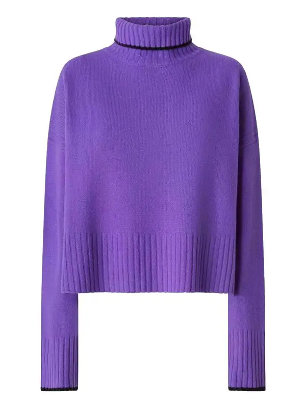 Pinko Contrasting-trim Sweater - Purple